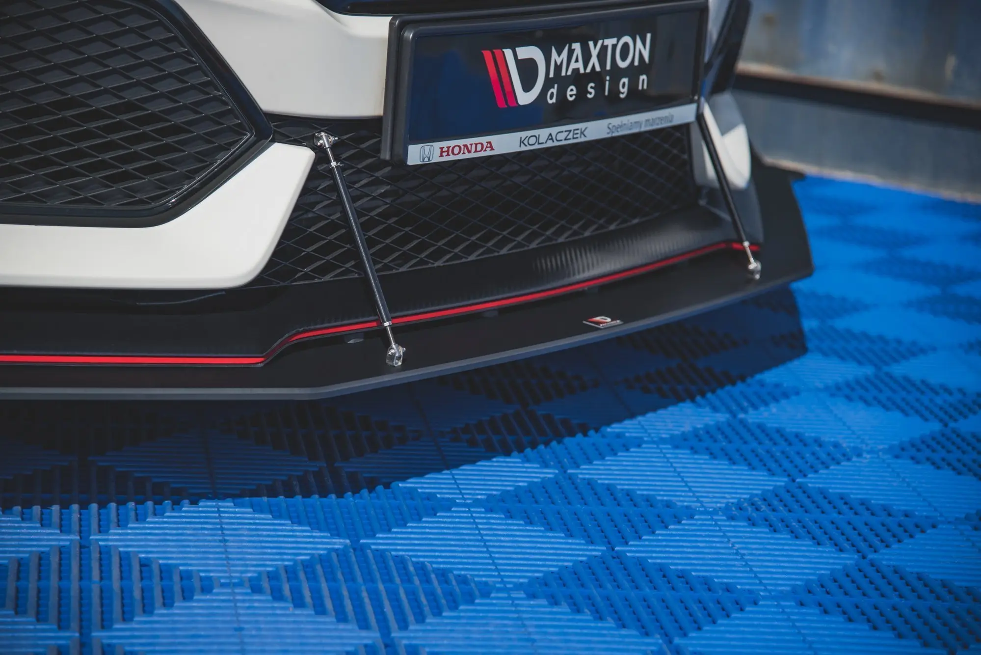 Frontspoiler Honda Civic X Type-R 2017-> | V.4 Racing Durability Black ...