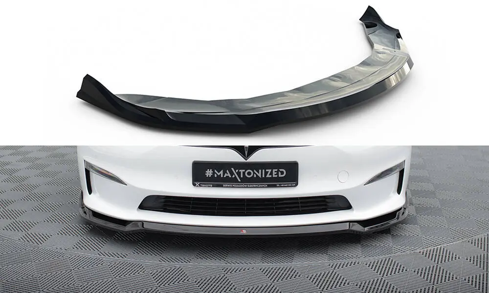 Frontspoiler Tesla Model S Plaid 2021 -> | V.2 Glossy Black Edition ...