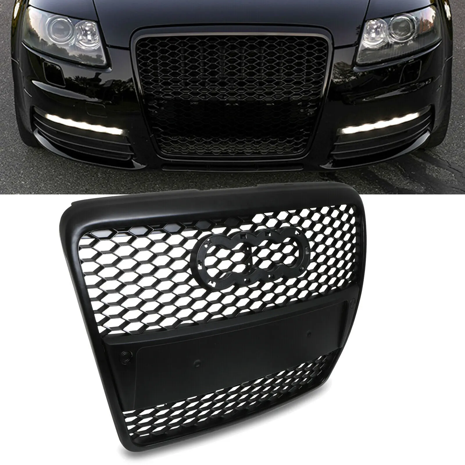 GRILL AUDI A6 (C6) 2004-2008 | SPORT MATT BLACK | Geparden.no