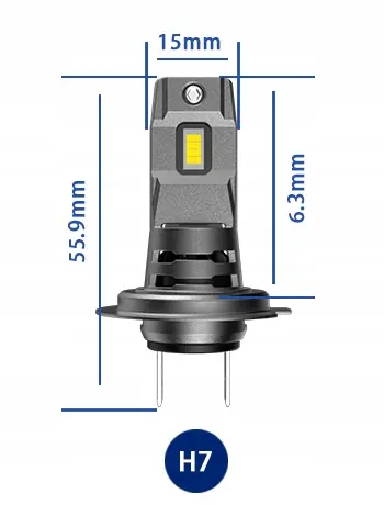 LED Pære H7 CSP i7s® Light Pro 400% │ CANBus Cutomized 7035 CSP Ultra 20k Lumen - sett 2 stk ...