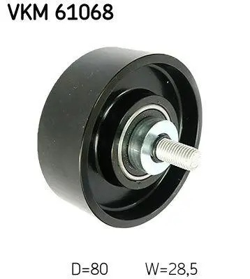 Løpehjul, vifterem │ Styrerulle SKF Ø: 80mm Deflection/Guide Pulley, V ...