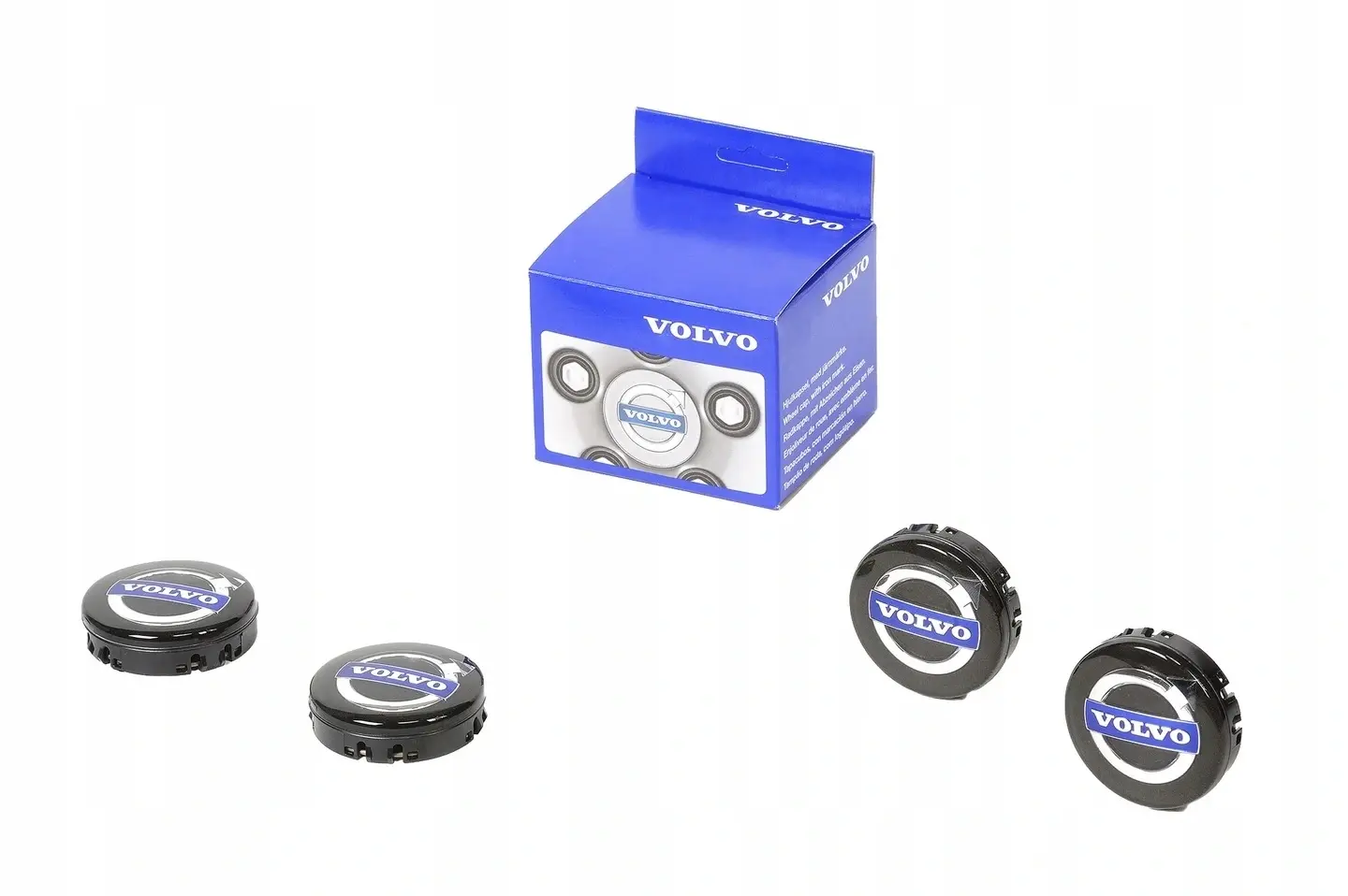 Senterkopper Volvo Tech Black - 4 stk. | Geparden.no